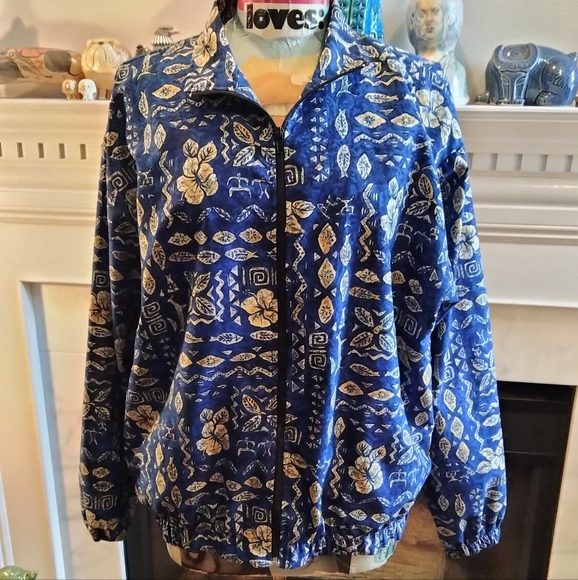Vintage | Jackets & Coats | Vintage Uzzi Made In Usa Hawaiian Floral ...